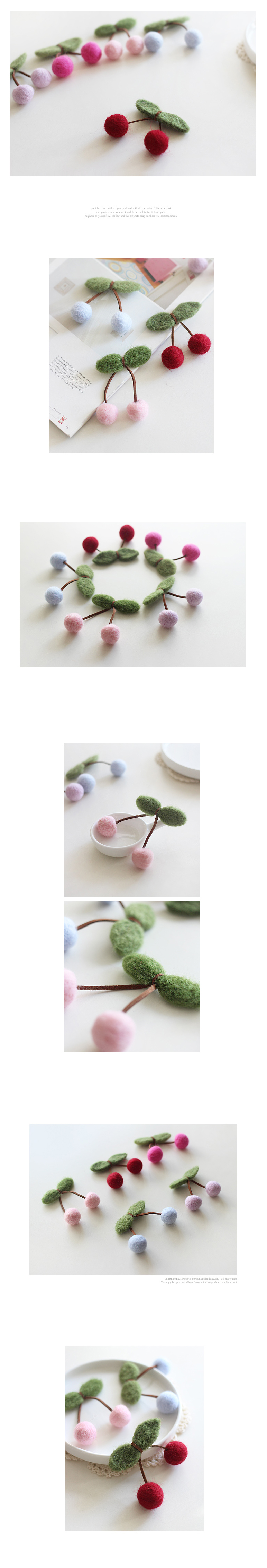 양모 체리볼 장식 5p set(6color) | 한샘몰